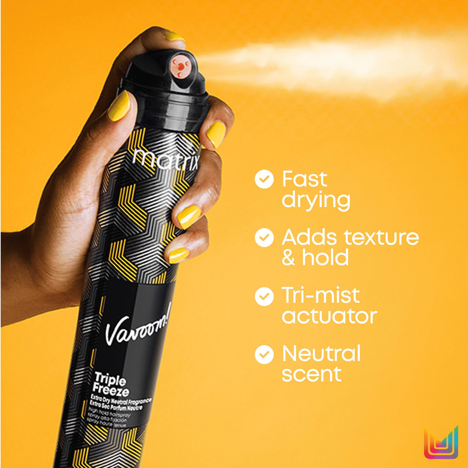 Vavoom Triple Freeze Extra Dry Neutral Fragrance Hair Spray - Matrix ...
