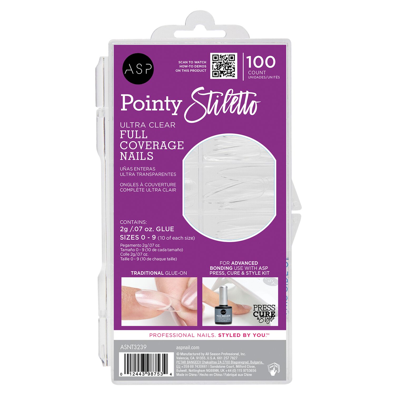 Pointy Stiletto Full Coverage Nails - ASP | CosmoProf