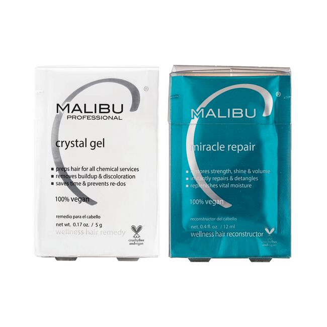Crystal Gel Treatment - 12 Count, Miracle Repair- 12 Count - Malibu C ...