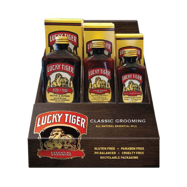 Lucky Tiger Mens Grooming 9 Piece Display - BlueCo Brands | CosmoProf