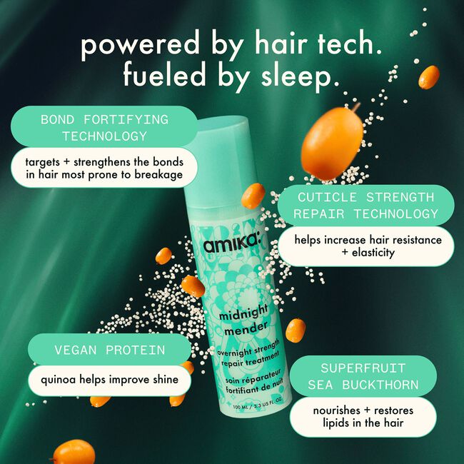 Midnight Mender Overnight Strength Repair Treatment - amika | CosmoProf