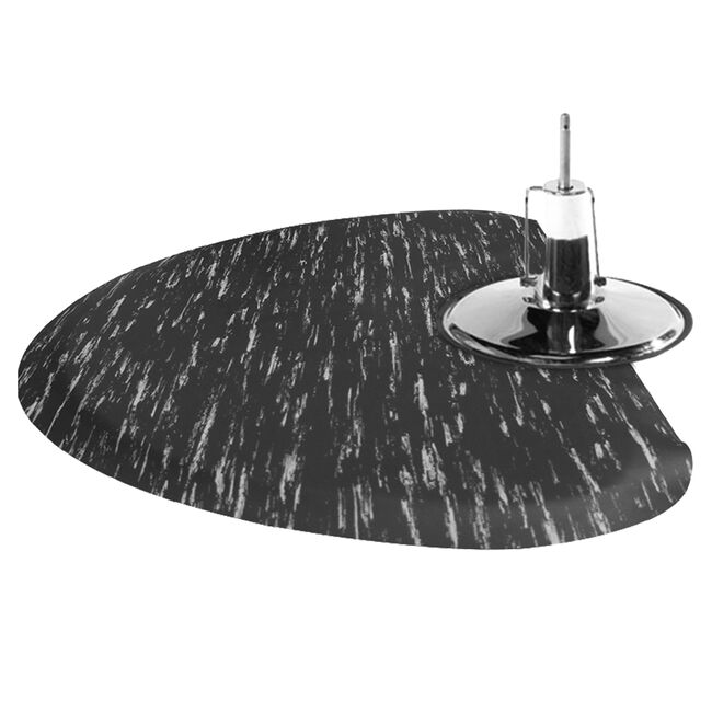 Black Marbleized Half-Circle Mat - Modern Elements | CosmoProf