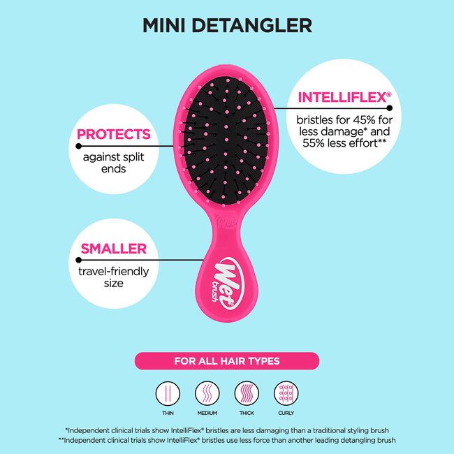 Pink Mini Detangler - Wet Brush | CosmoProf
