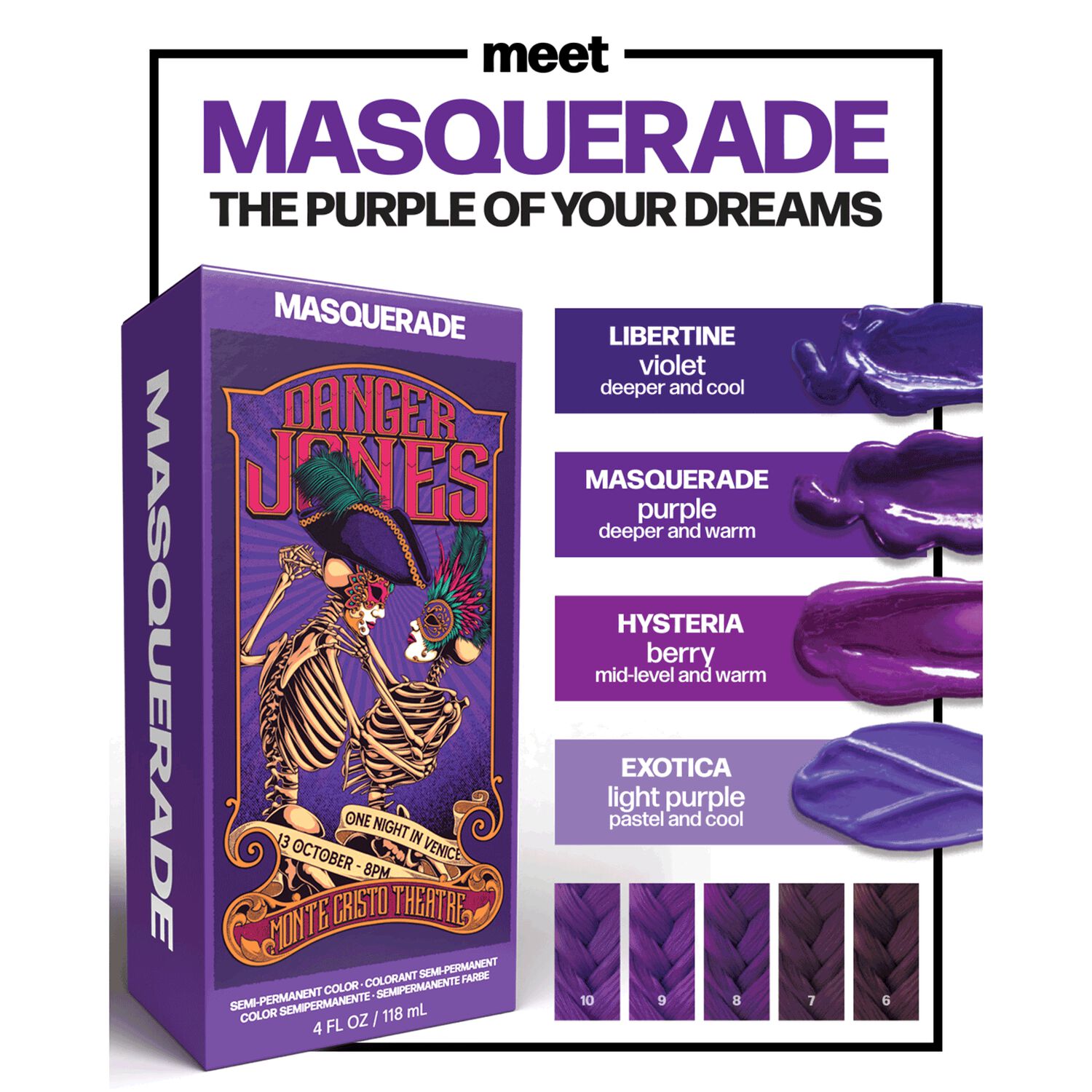 Masquerade Purple Semi-Permanent Hair Color - Danger Jones | CosmoProf