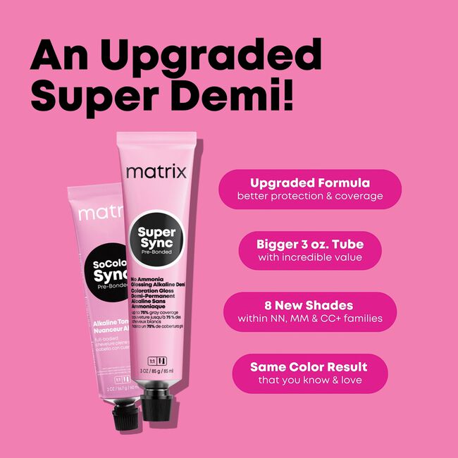 8N Neutral Super Sync Pre-Bonded Alkaline Demi-Permanent Hair Color ...