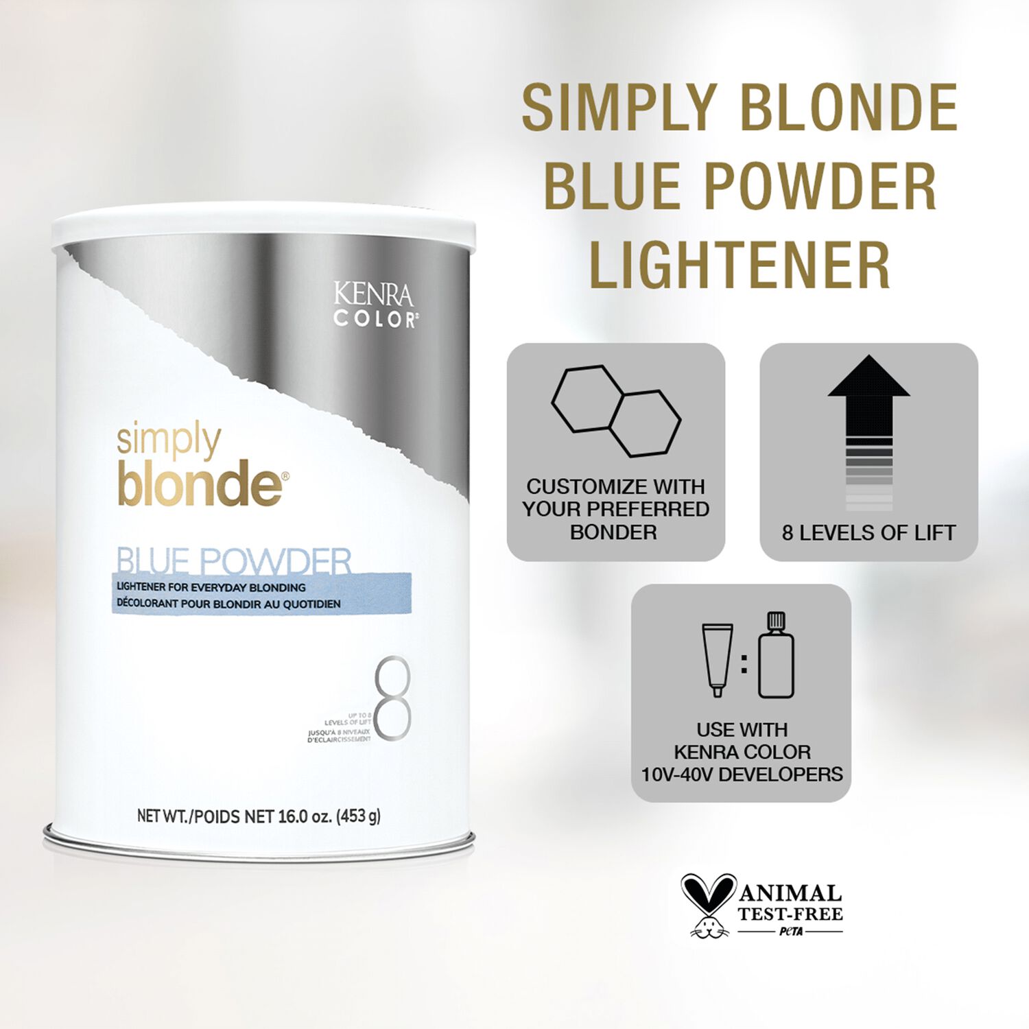 Simply Blonde Bonus Size Blue Powder Lightener - Kenra Professional ...