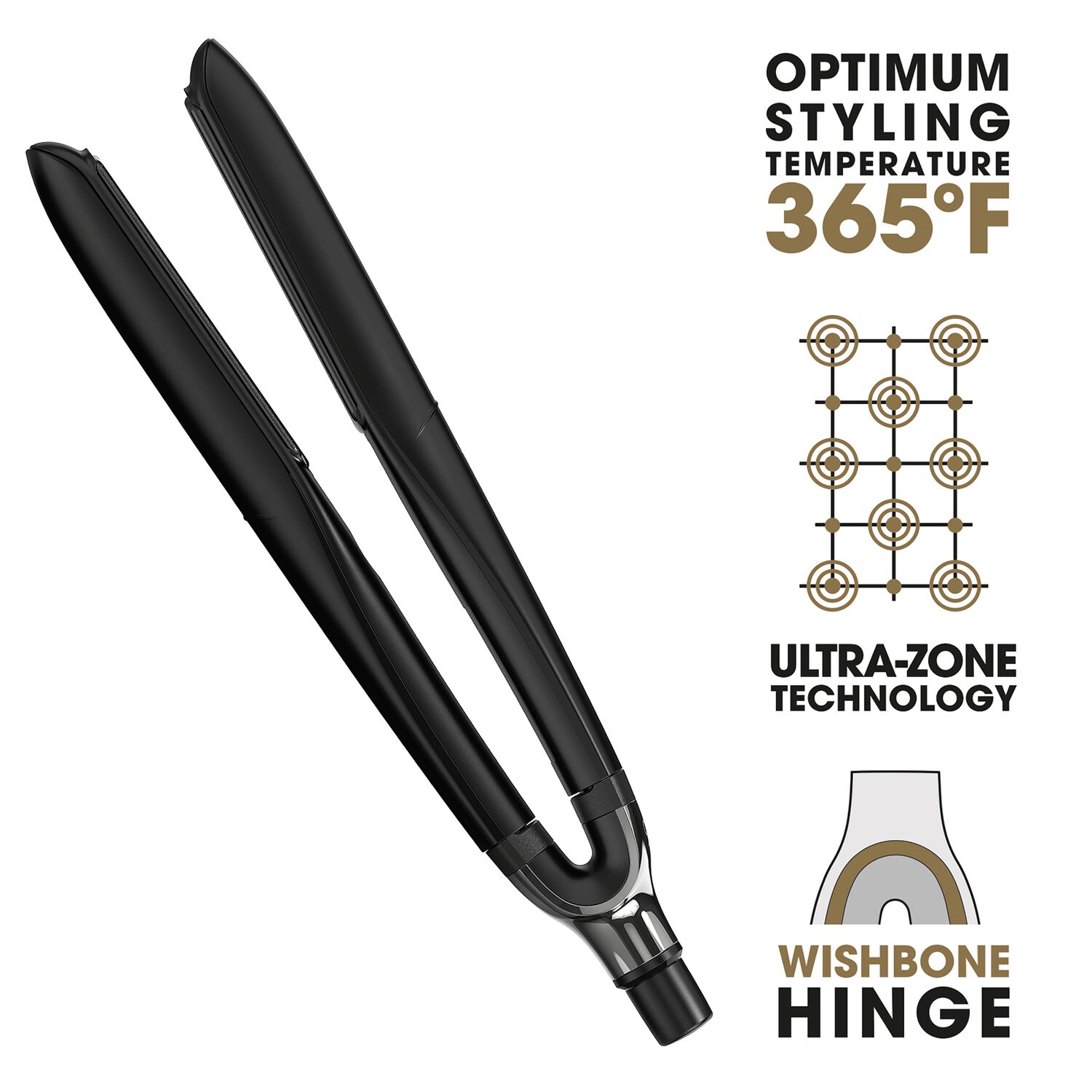 Platinum+ 1 Inch Black Flat Iron - GHD (Good Hair Day) | CosmoProf