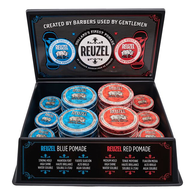 Reuzel Red & Blue Pomade 12 Piece Pig Pen | CosmoProf