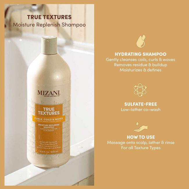 True Textures Moisture Replenish Shampoo - Mizani | CosmoProf