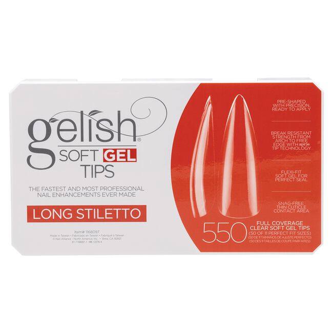 Long Stiletto Soft Gel Tips - Gelish | CosmoProf