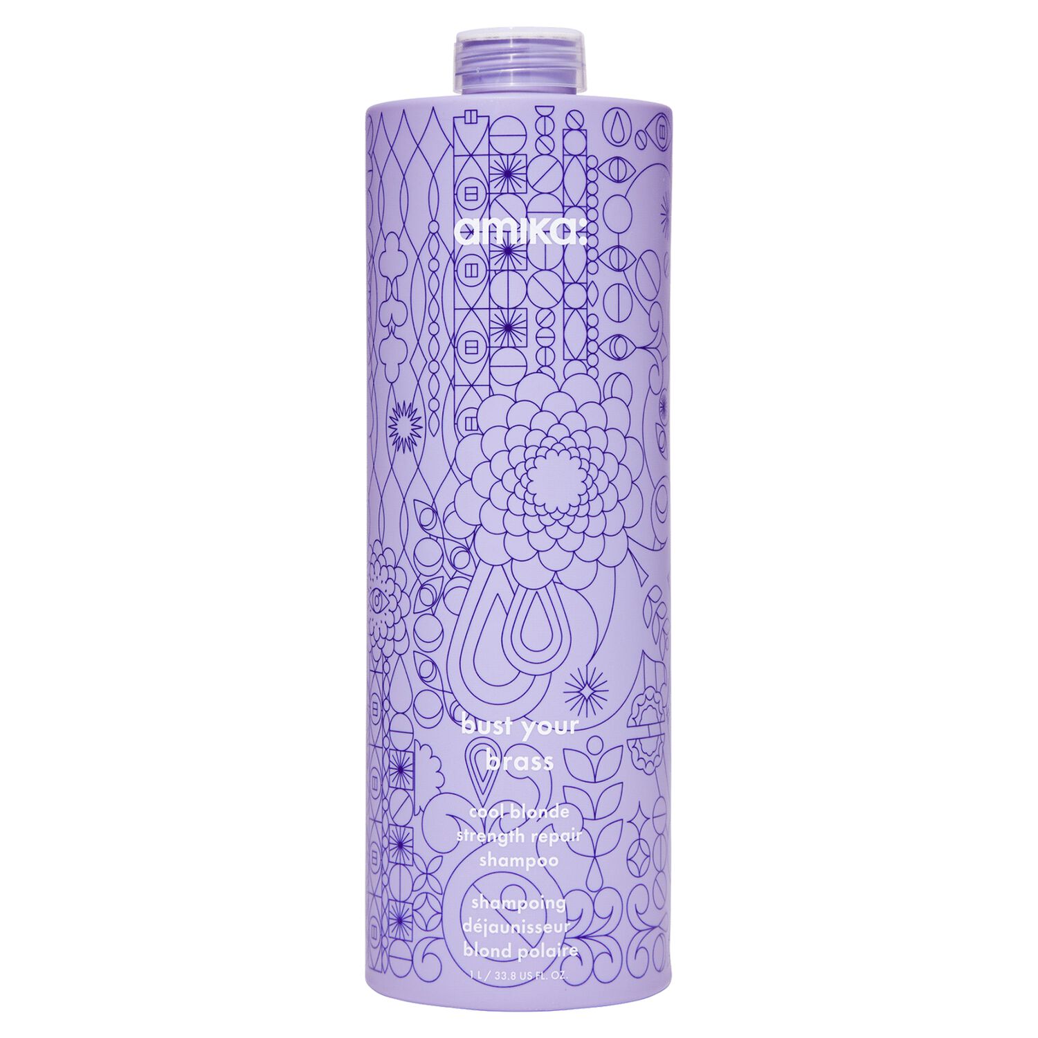 Bust Your Brass Cool Blonde Strength Repair Shampoo - amika | CosmoProf