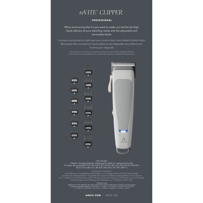 reVITE Clipper - Andis | CosmoProf
