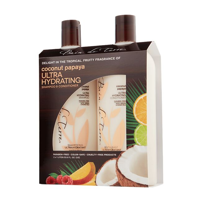 Coconut Papaya Shampoo, Conditioner Liter Duo - Bain de Terre | CosmoProf