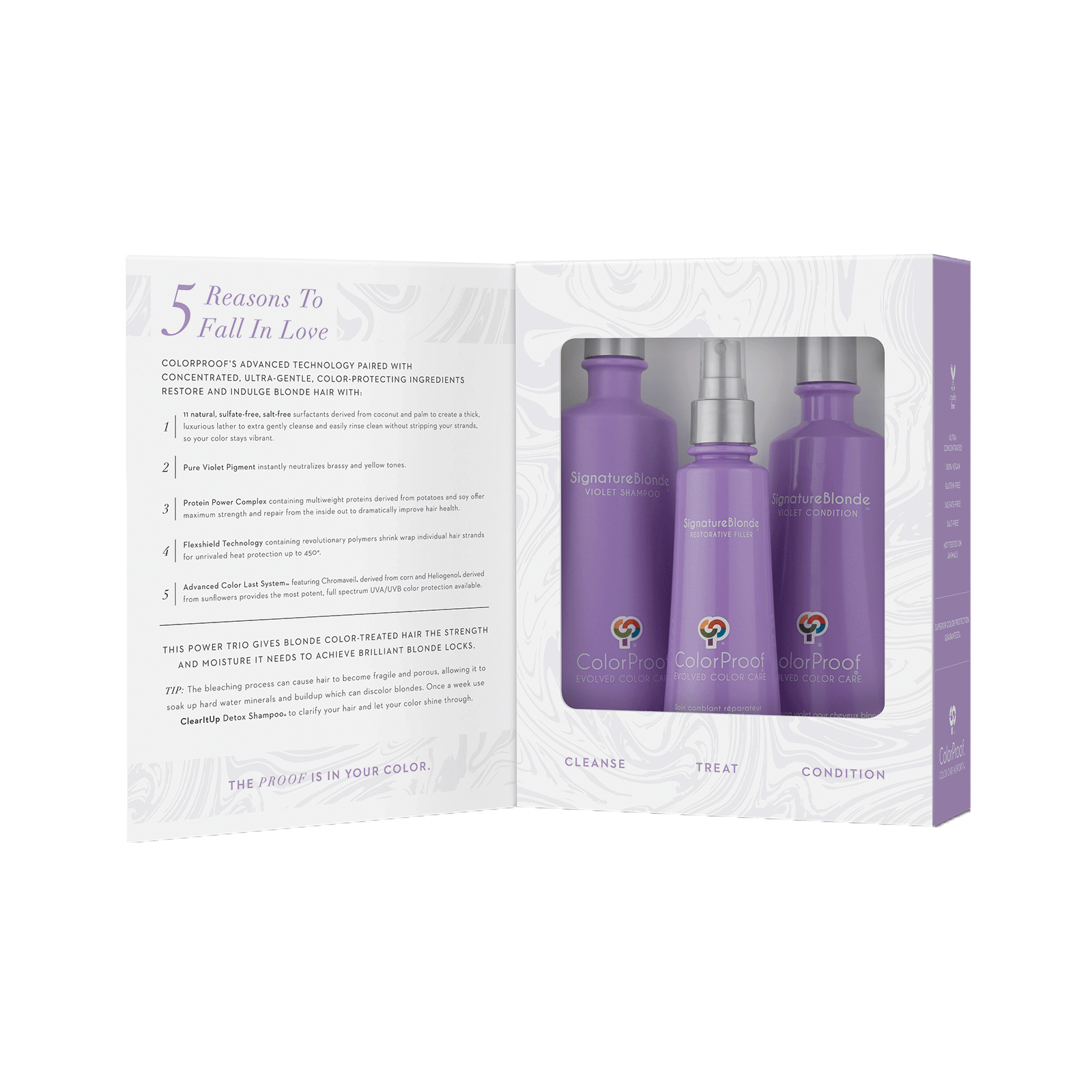 Violet Shampoo, Violet Conditioner, Restorative Filler - ColorProof ...