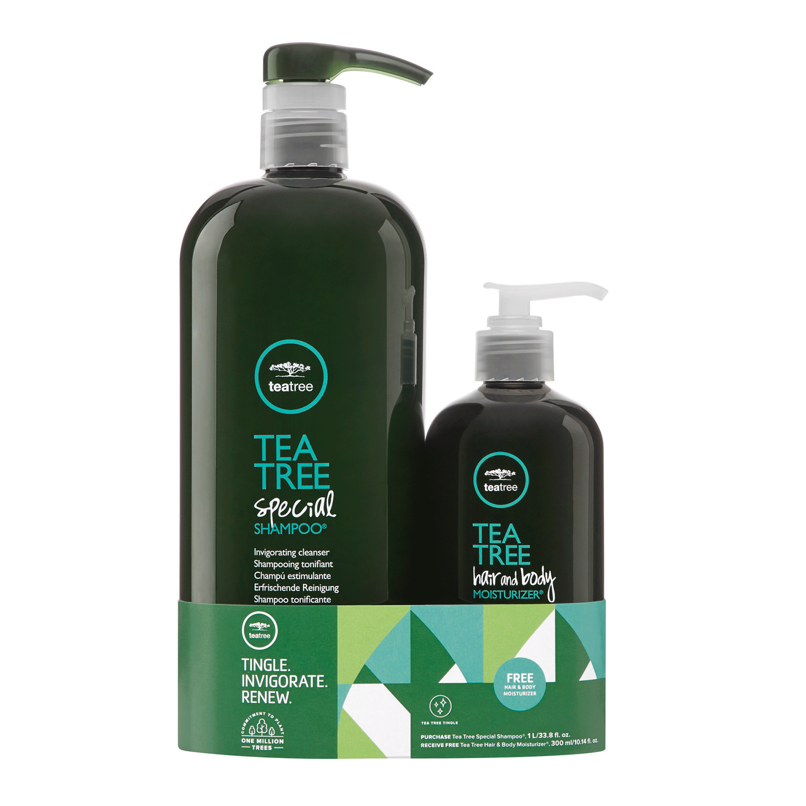 Tea Tree Special Shampoo, Hair & Body Moisturizer Duo - John Paul ...