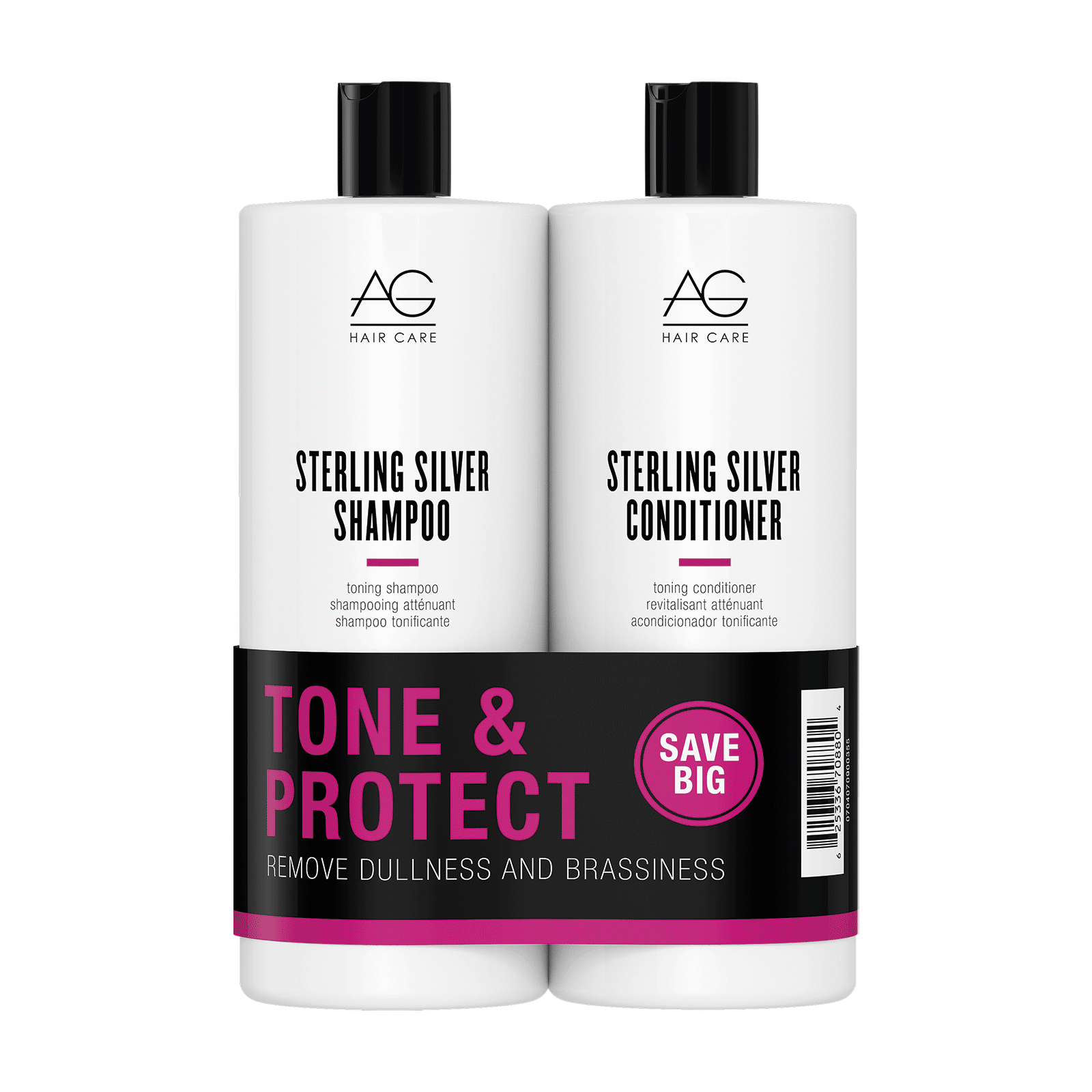 Sterling Silver Shampoo, Conditioner Liter Duo - AG Hair | CosmoProf
