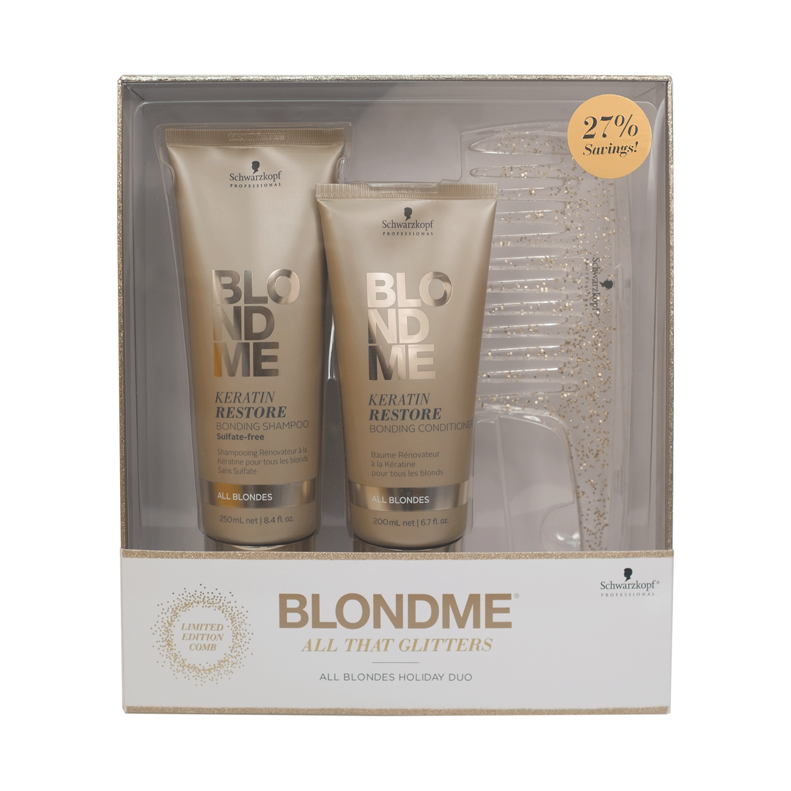 BlondMe Keratin Restore Bonding Shampoo, Conditioner - Schwarzkopf ...