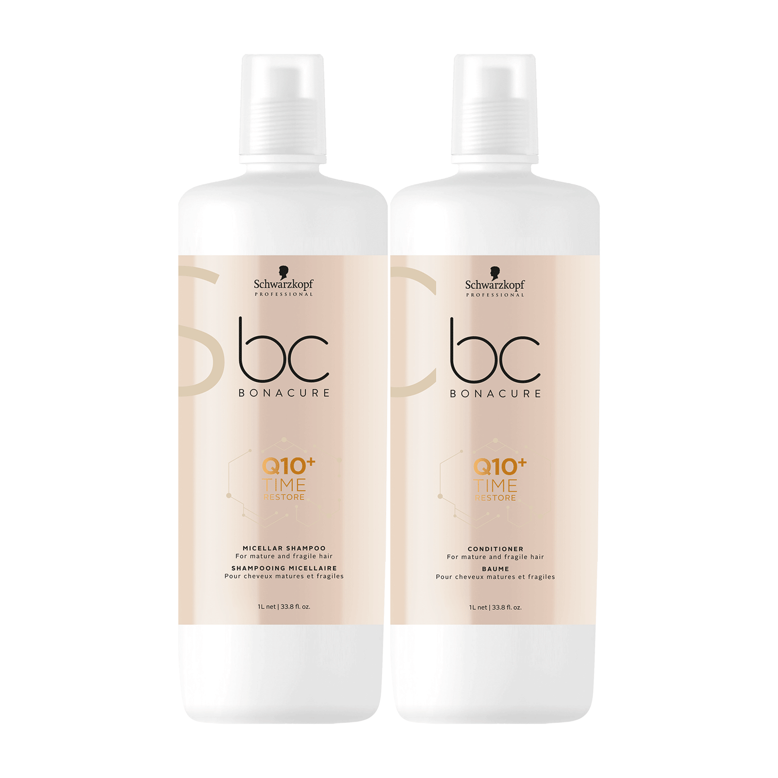 Bonacure Q10+ Time Restore Shampoo, Conditioner Liter Duo - Schwarzkopf ...